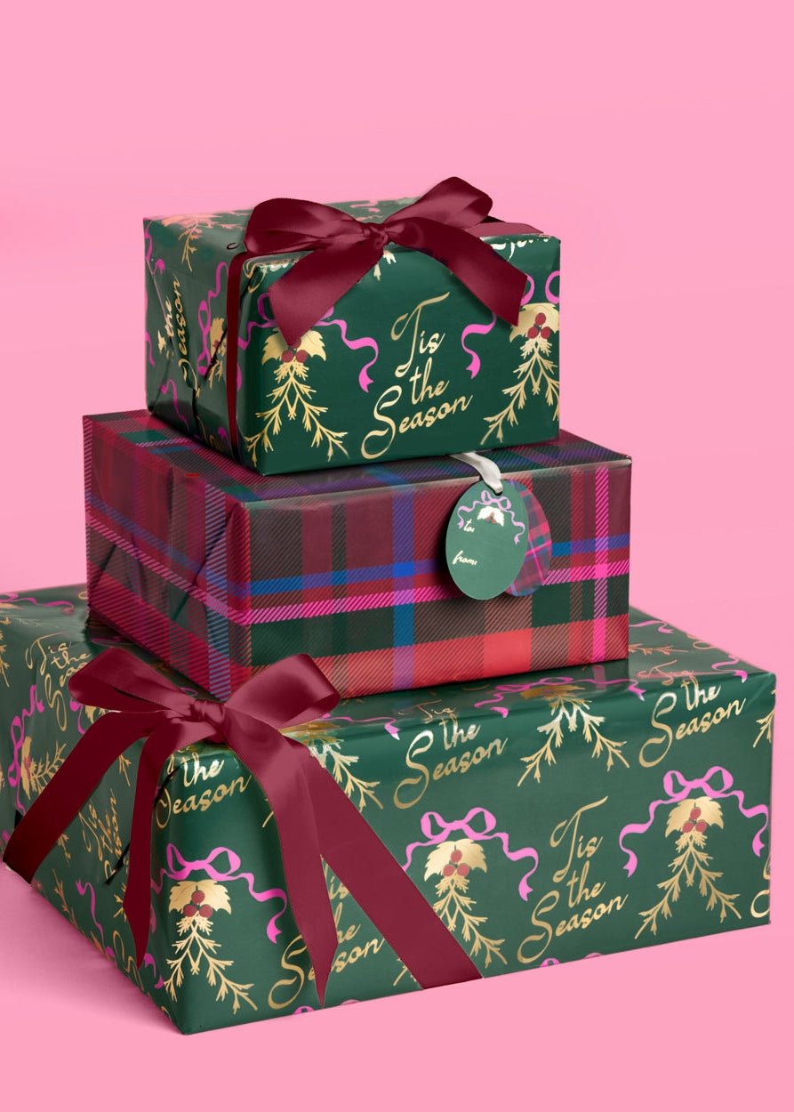 Wrapping Paper Set – ’Tis the Season – Clementine Home Floral Gift